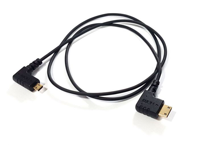 HyperThin Right Angle Mini to Right Angle Micro HDMI Cable HyperThin Right Angle Mini to Right Angle Micro HDMI Cable